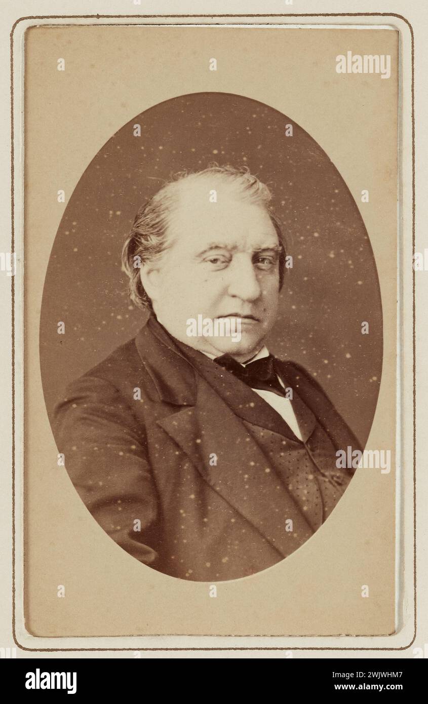 Mulnier, Ferdinand (n.1817 - D.1891), Ernest Renan, Portrait taken 3/4 ...
