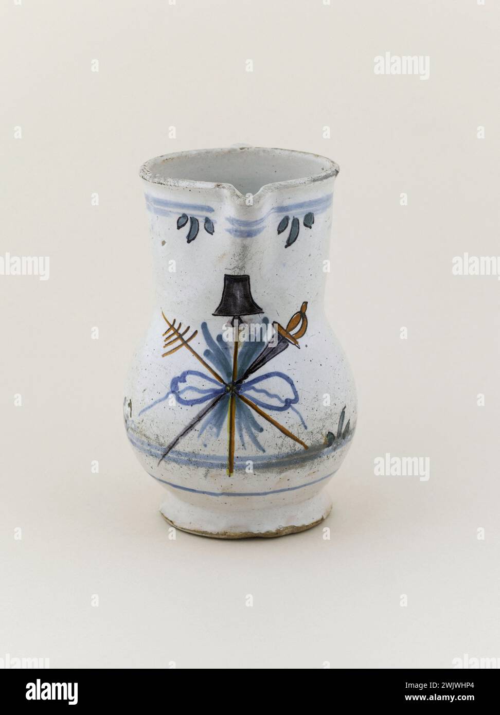 Anonymous. Pichet with three orders. Earthenware. 1789-1792. Paris ...