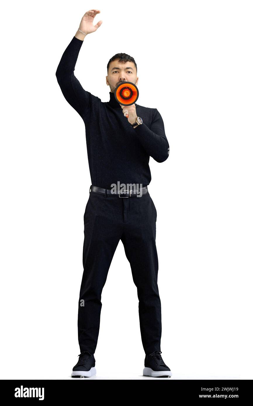 Funny businessman gun on white hi-res stock photography and images - Alamy