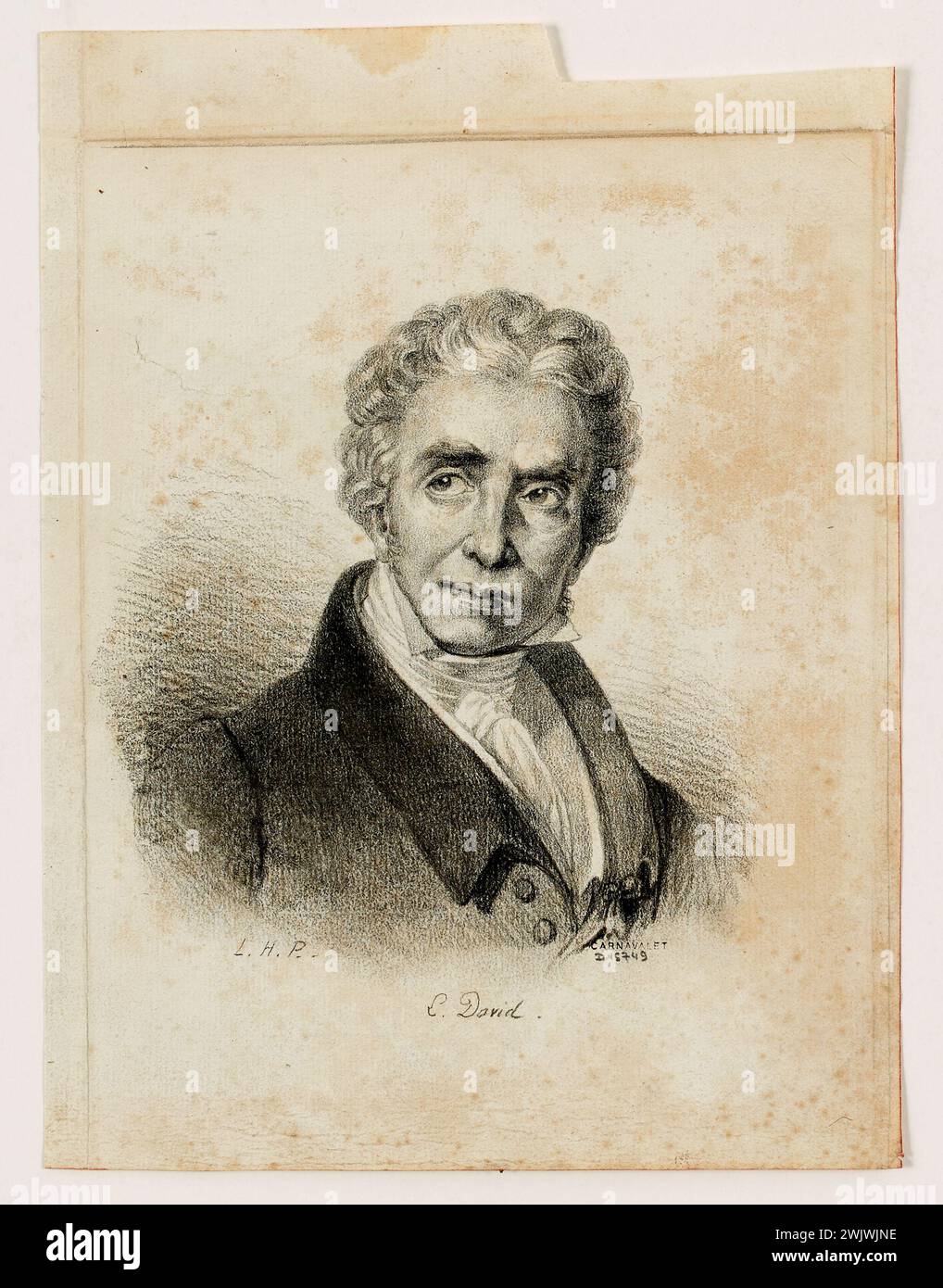 P., L.H., Portrait of Louis David. (Dummy title). Carnavalet museum ...