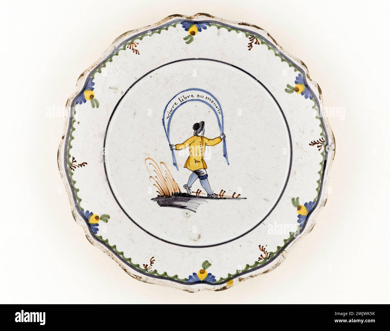 Anonymous. "Live free or die" plate. Earthenware. Paris, Carnavalet ...
