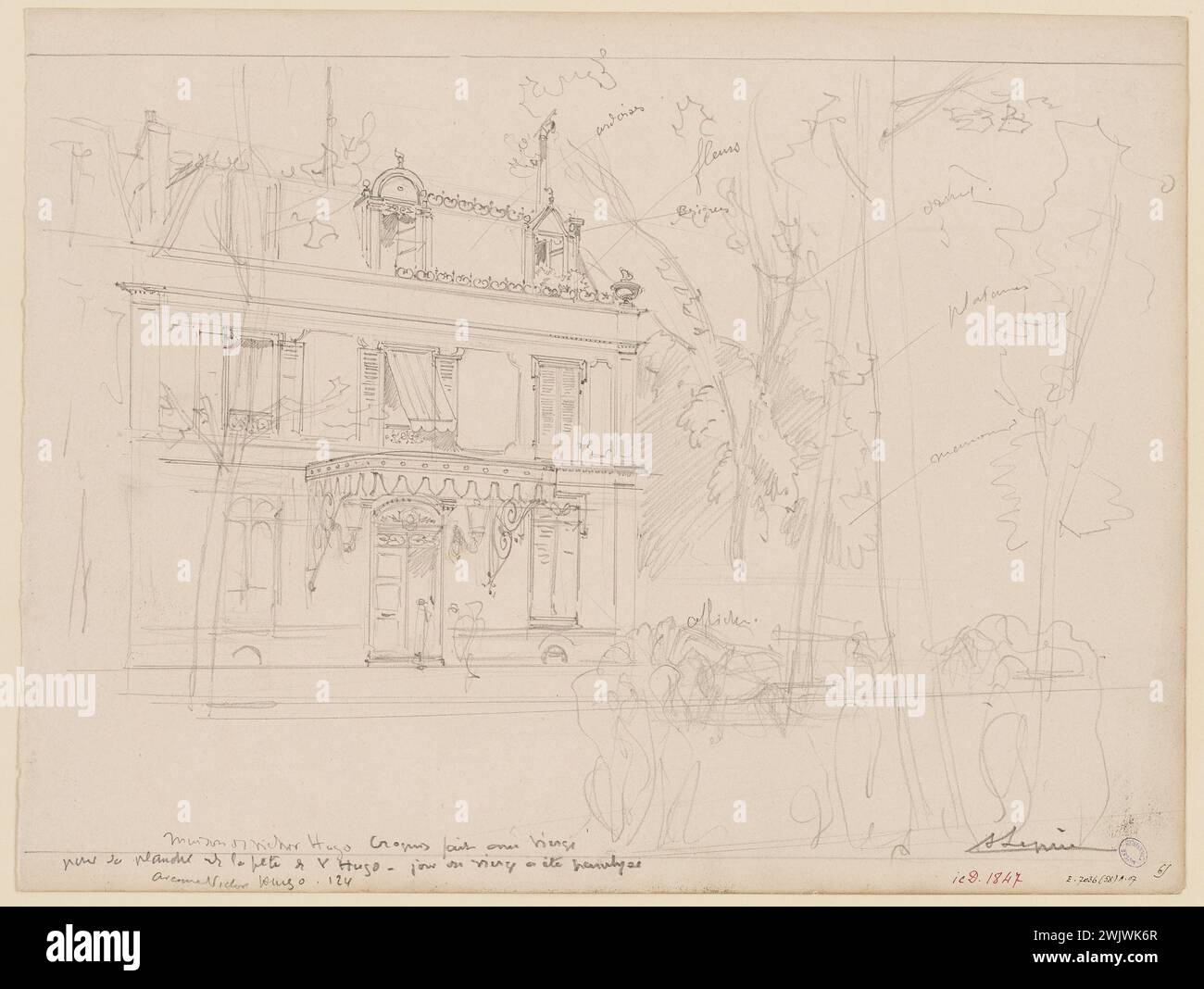 Lepère, Auguste (n.1849-11-30-D.1918-11-20), house of Victor Hugo, 124 ...