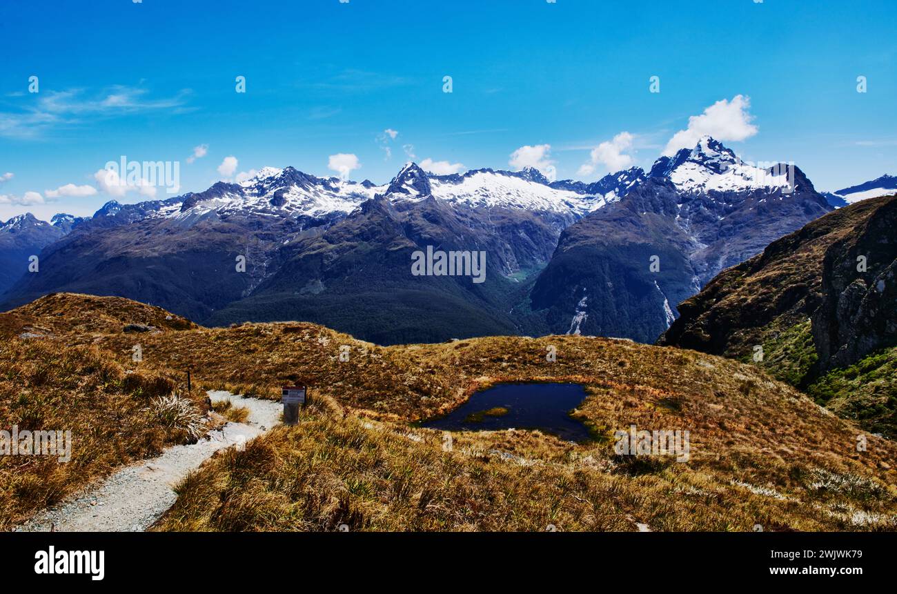 Routeburn track trail in Fjordland National Park, South Island, New ...