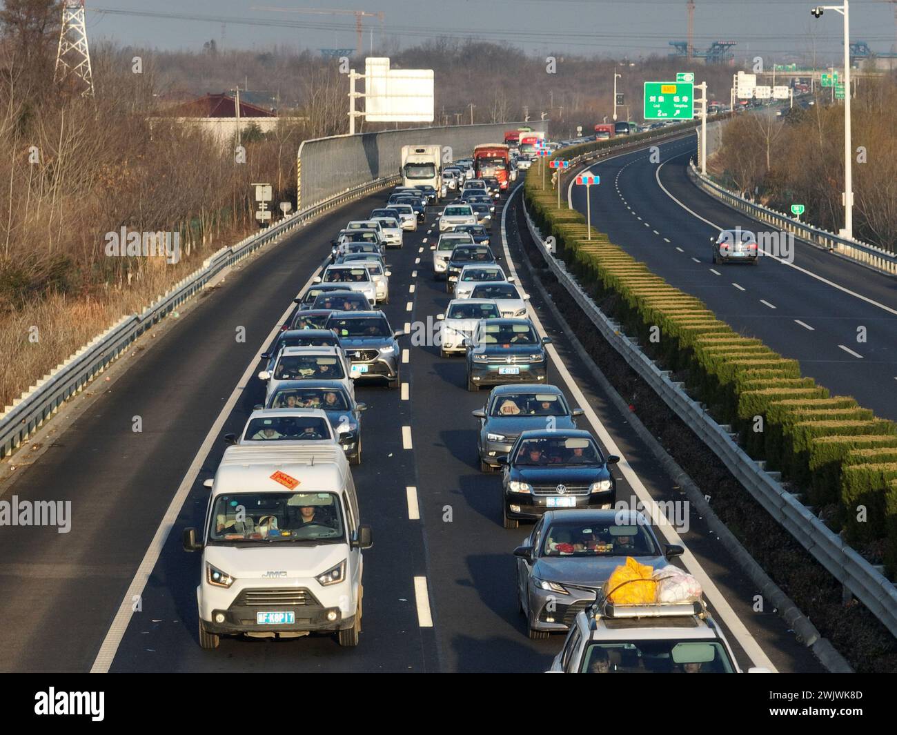 Beijing, China. 17th Feb, 2024. An aerial drone photo taken on Feb. 17 ...
