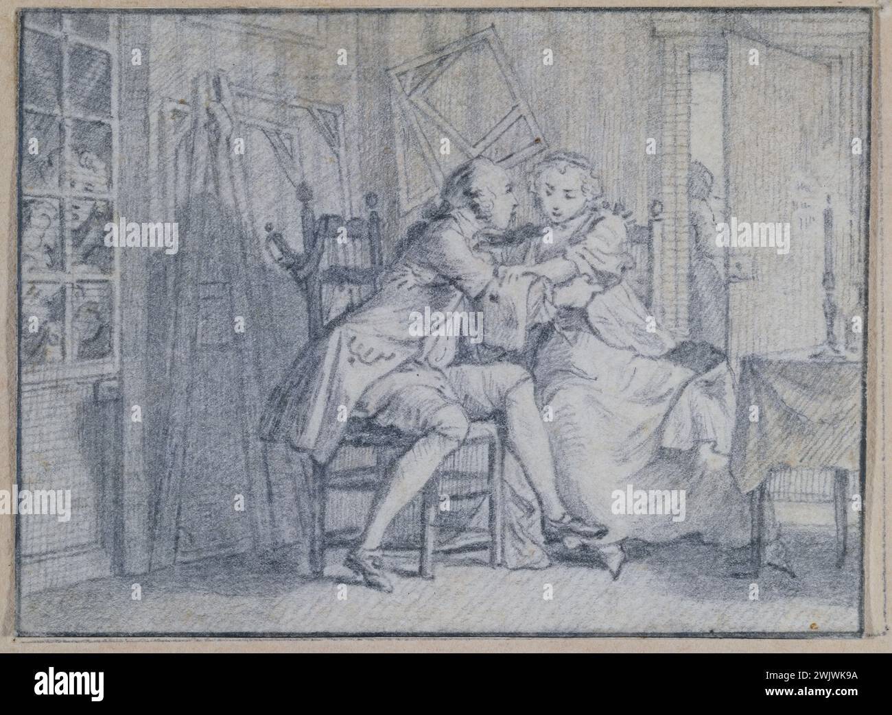 Charles-Nicolas Cochin (1715-1790). "Les Rémois, illustration for the ...