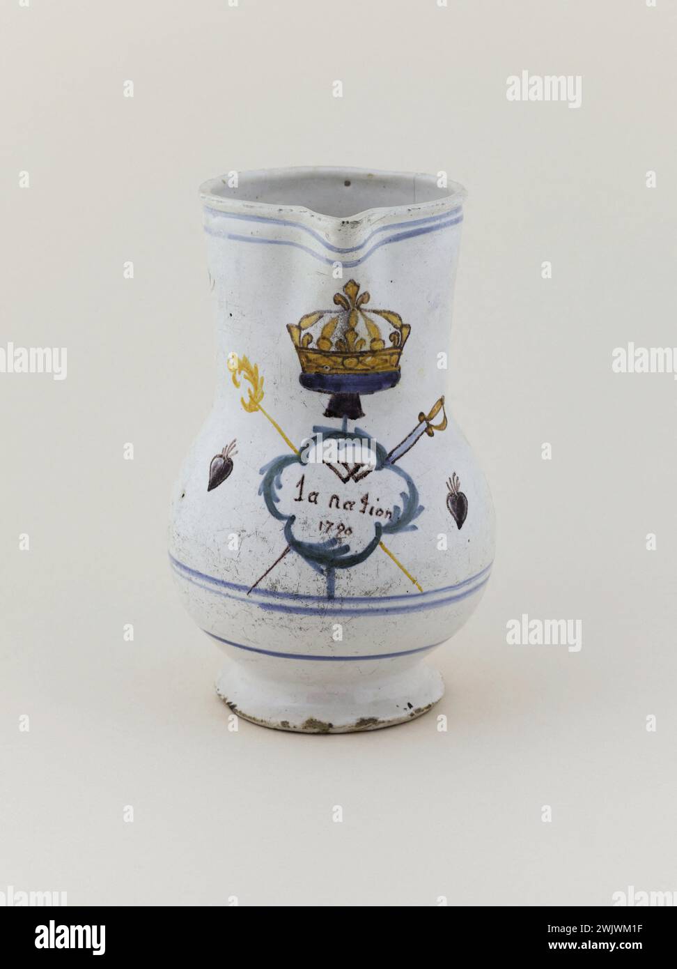 Anonymous. Pichet with three orders. Earthenware. 1790. Paris ...