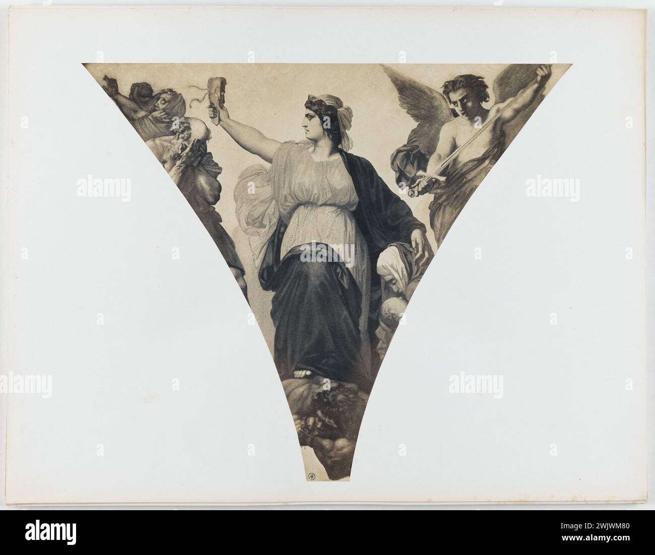 Le Gray, Gustave. Murale paintings by Henri Lehmann, from the Hall of ...