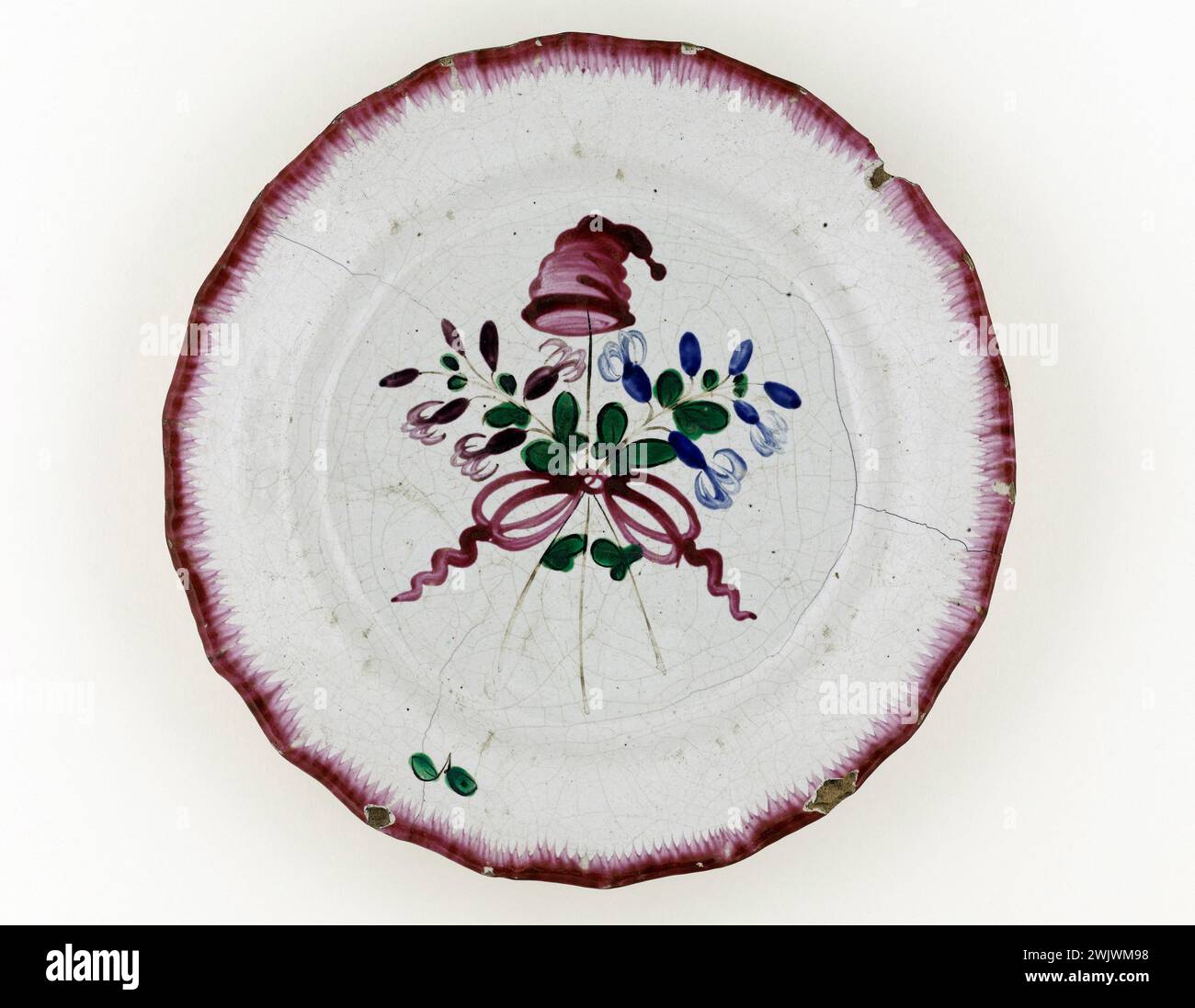 Anonymous. Plate with the Bonnet de la Liberté. Earthenware. Paris ...