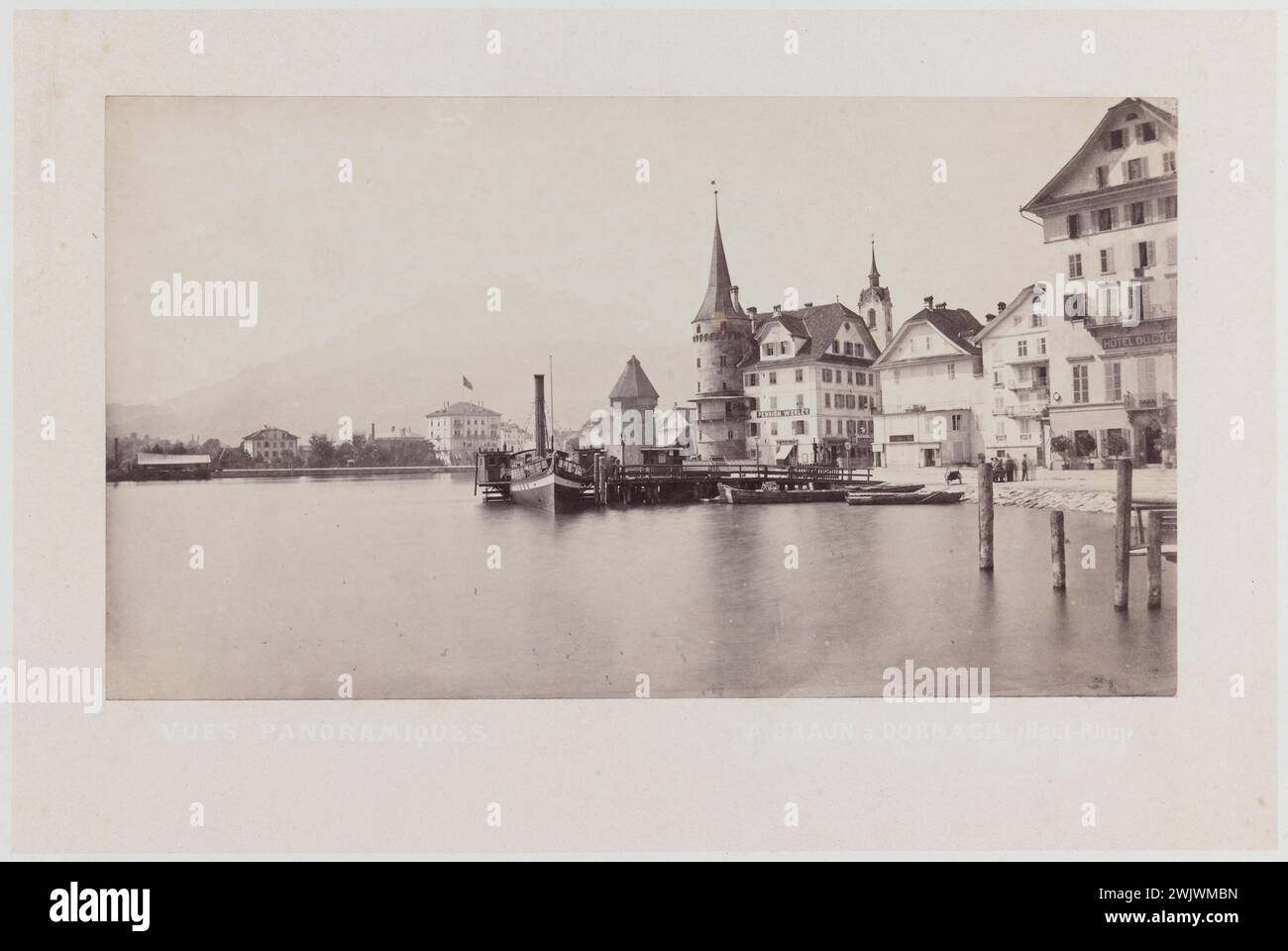 Braun, Adolphe. "View of Lucerne". Albumin paper draw. 1880-1880. Paris ...