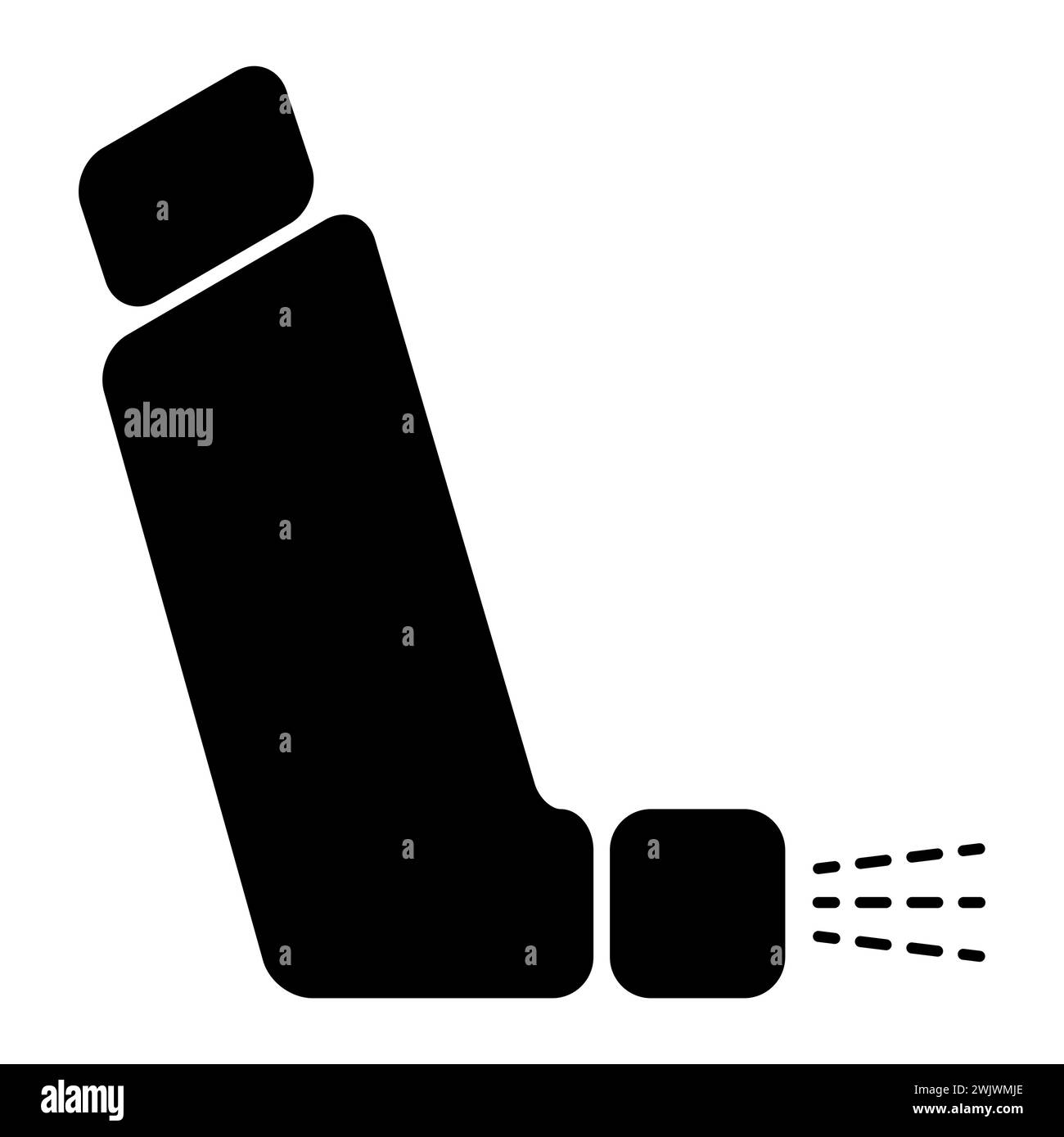 Asthma inhaler design icon, medicine health care sign, graphic vector ...