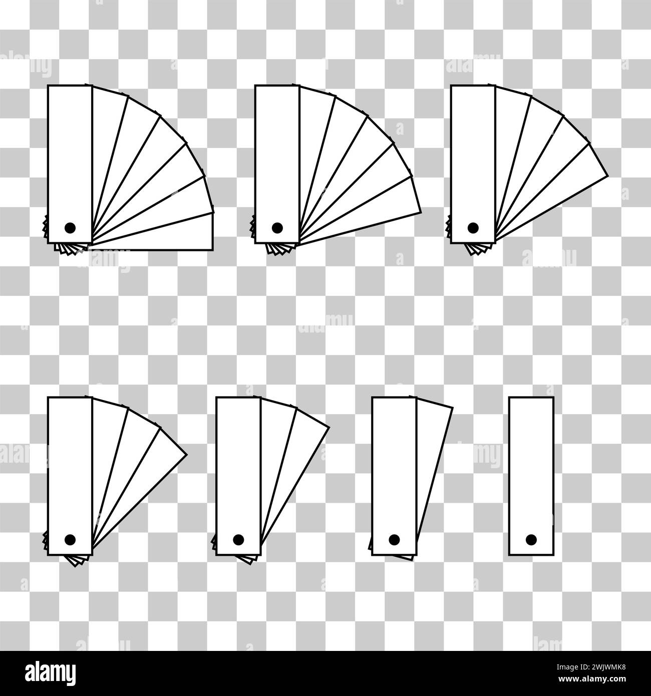 Set of Pantone color icon, colorful graphic catalog symbol, color ...