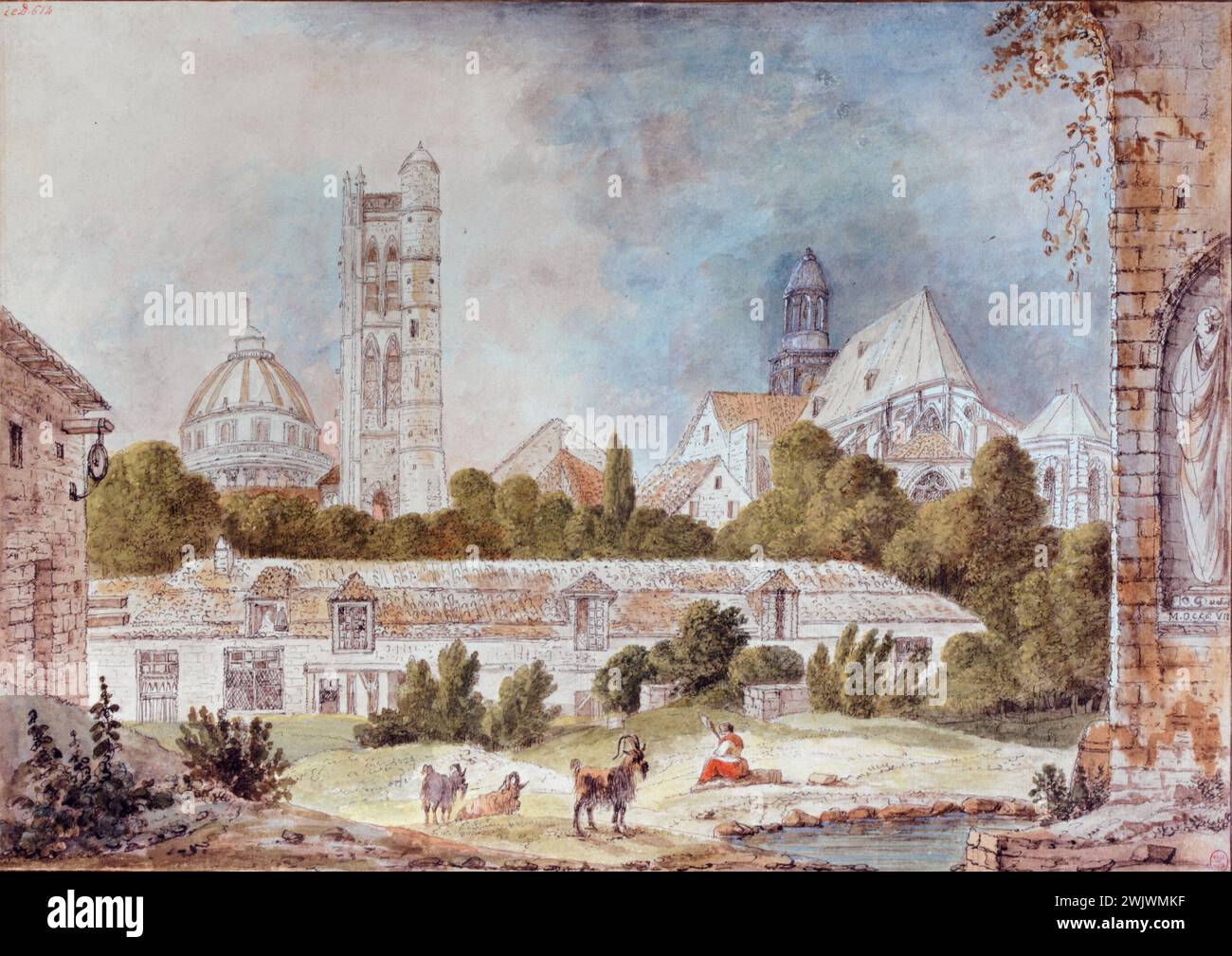 Denise Duchateau-Destours. "Posterior aspect of the Sainte-Geneviève ...