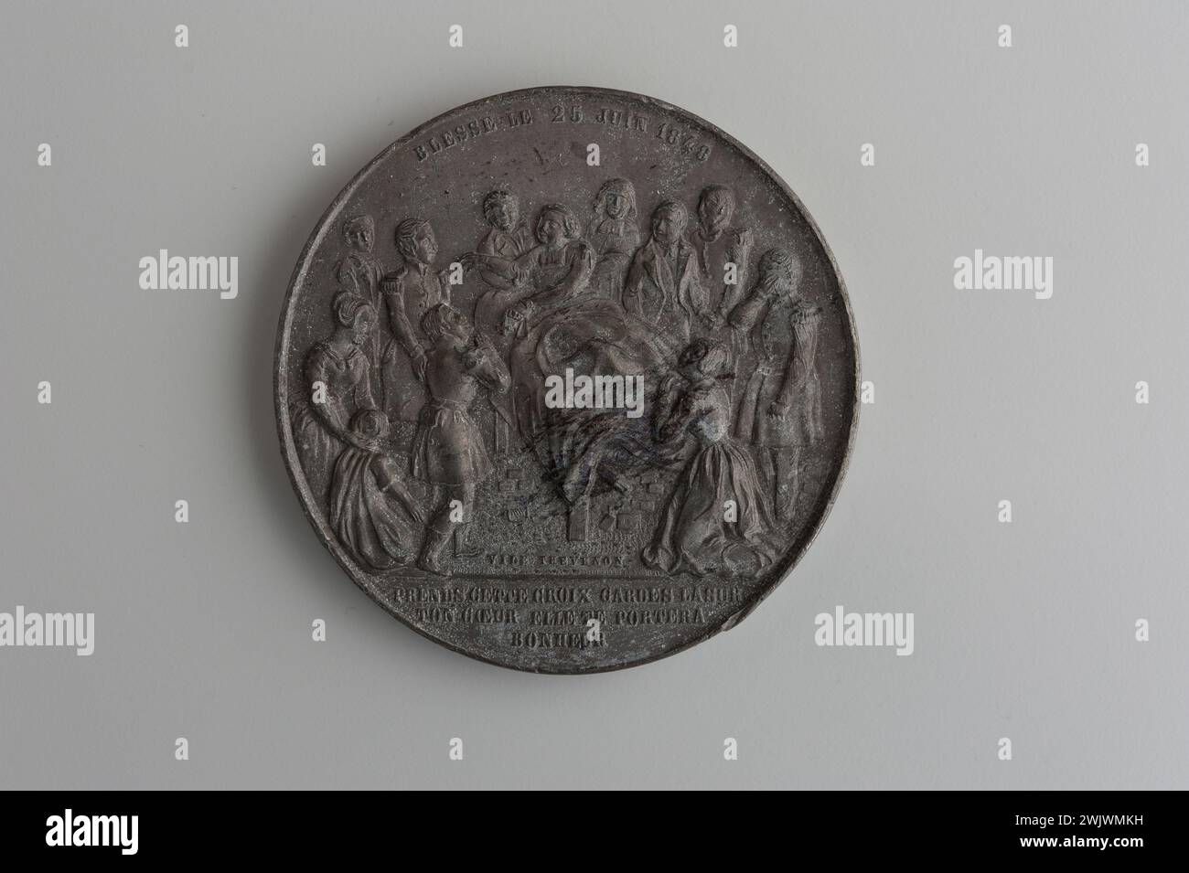 Carnavalet museum, medal collection Droit scene of the last moments of ...