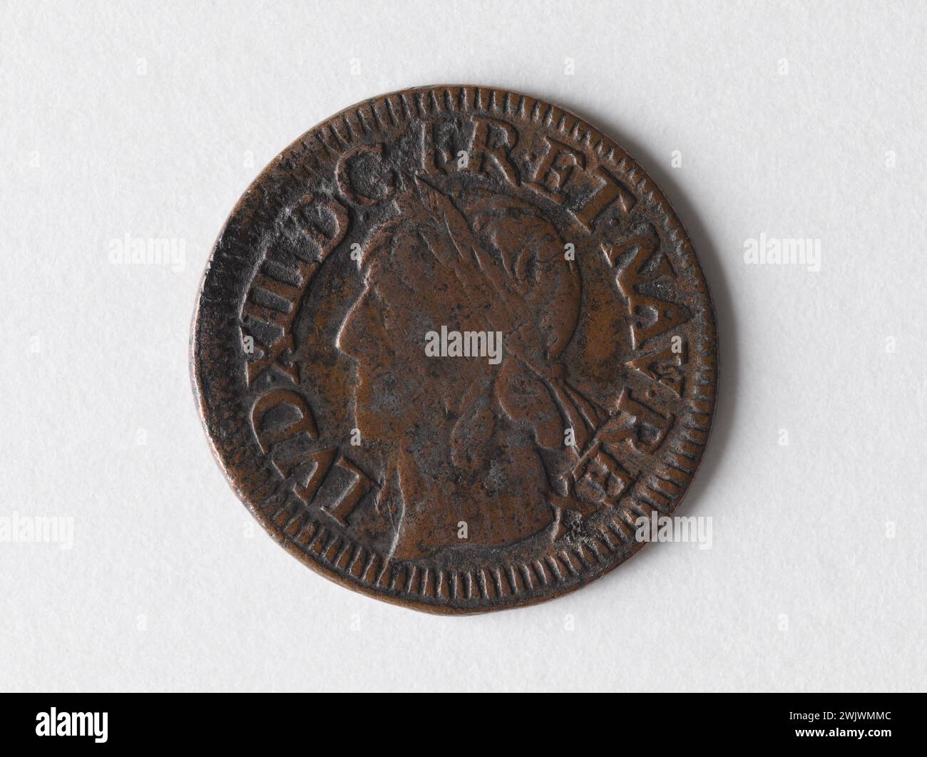 Anonymous. Double copper tournament of Louis XIII. Copper, 1642 ...