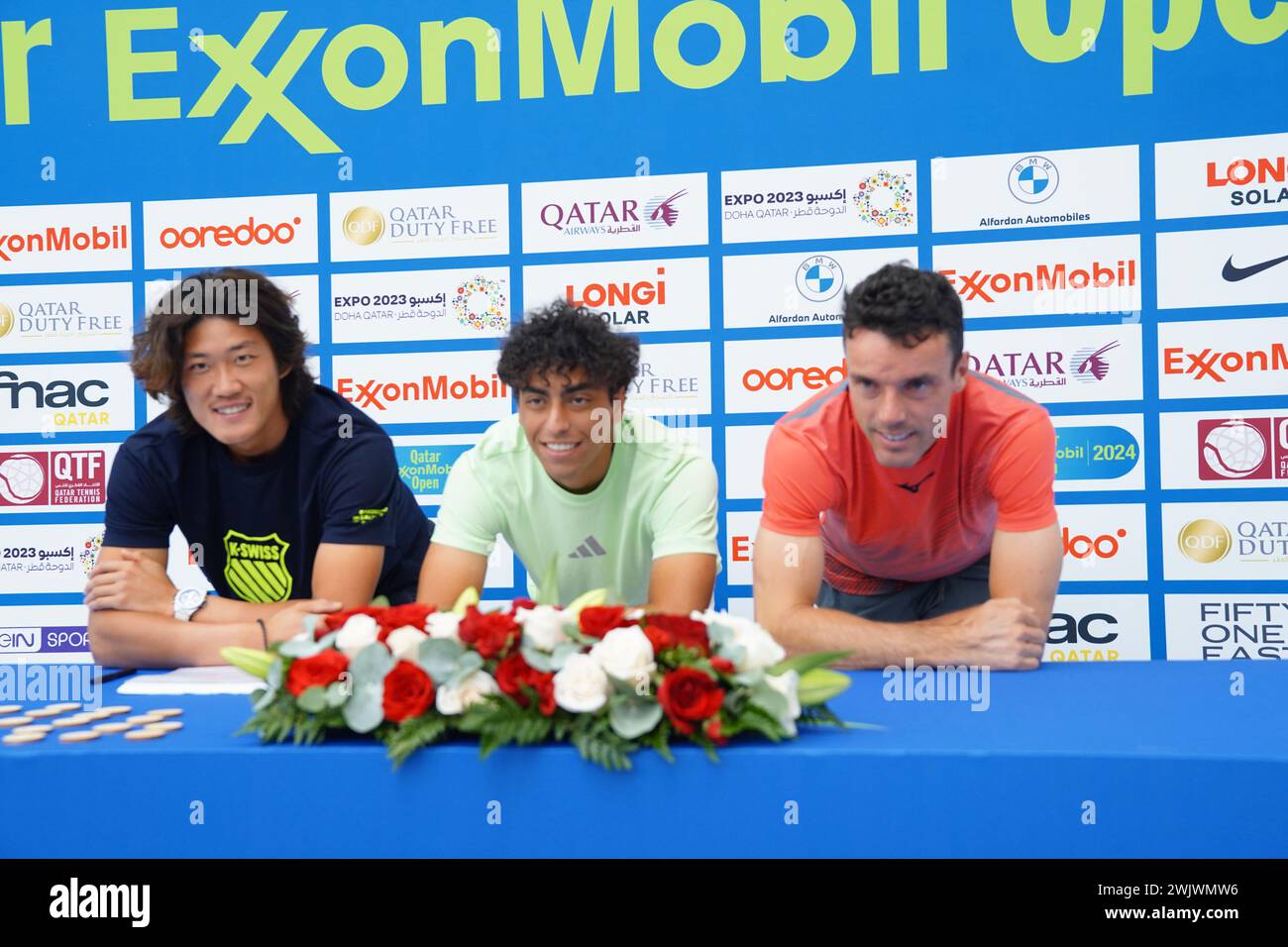 Dohar, Qatar. 17th Feb, 2024. Spainard Roberto Bautista Agut, China’s ...
