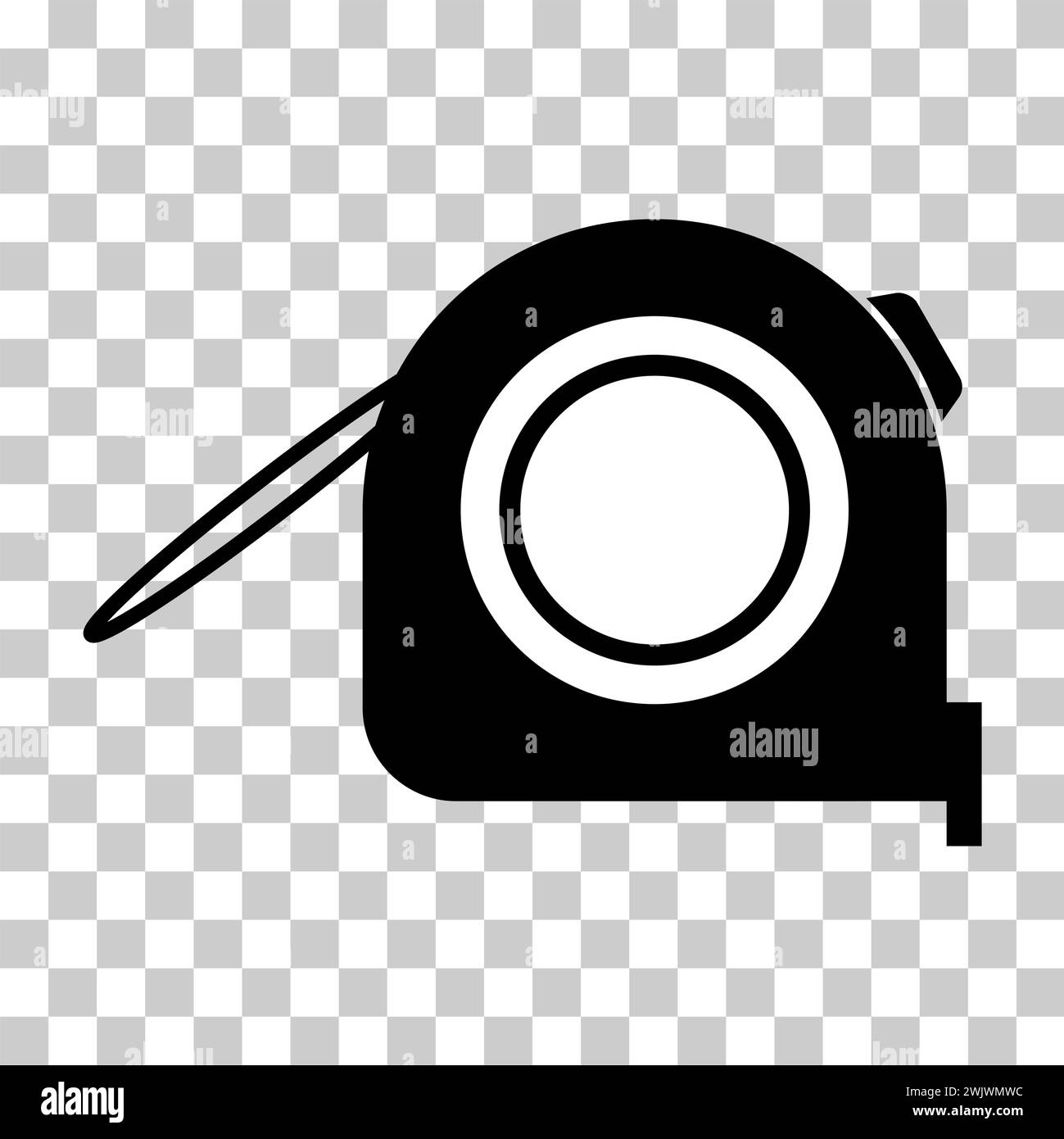 Measurement tape icon, measure tool concept design symbol, instrument ...