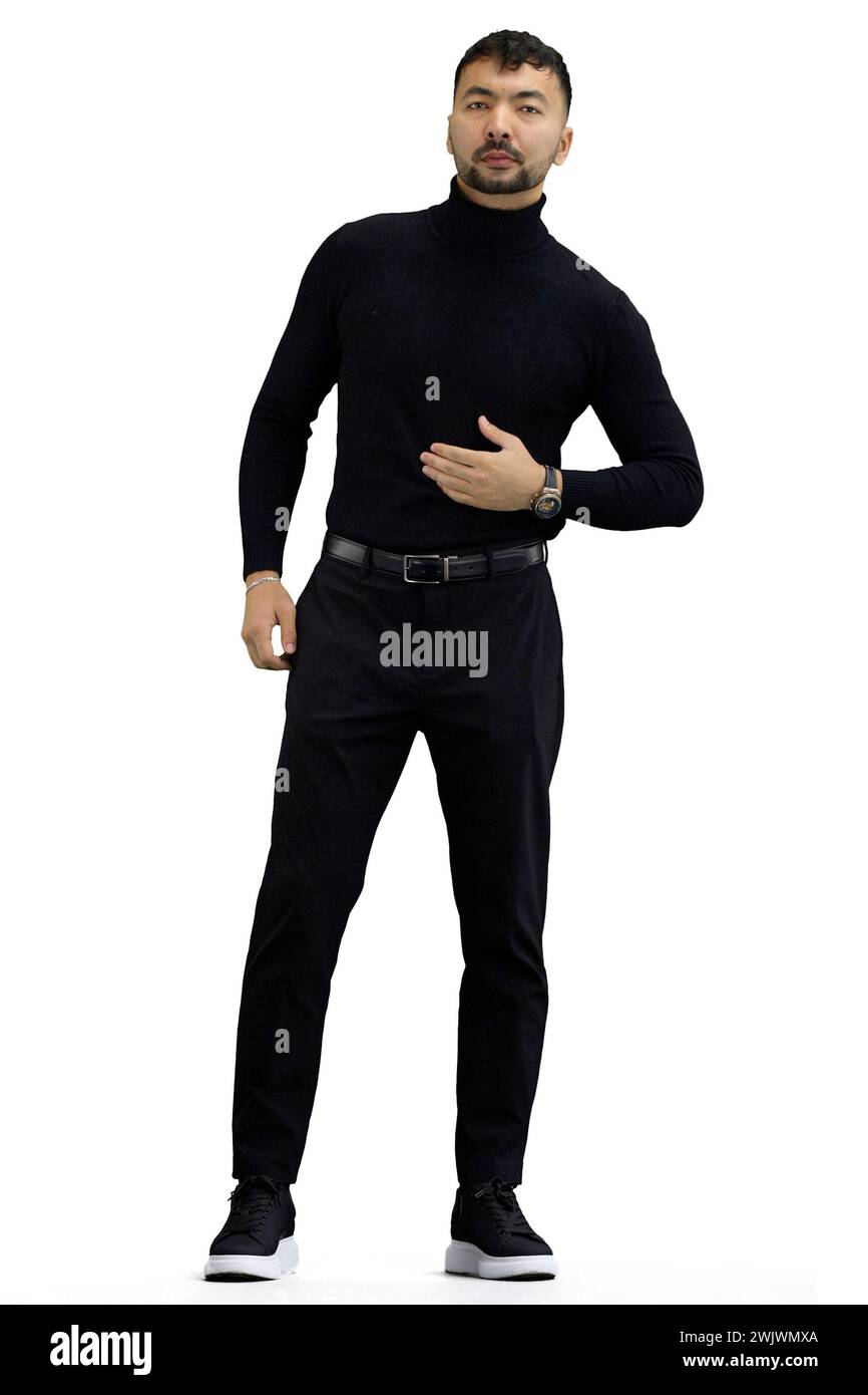 Man, on a white background, full-length Stock Photo - Alamy