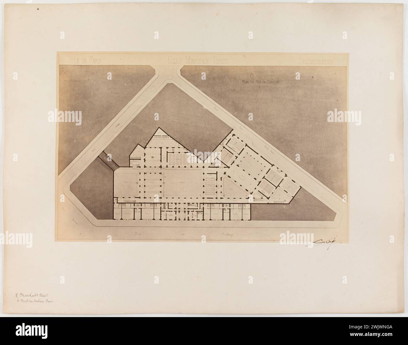 Reproduction of a plan on the ground floor of the reconstruction of the ...