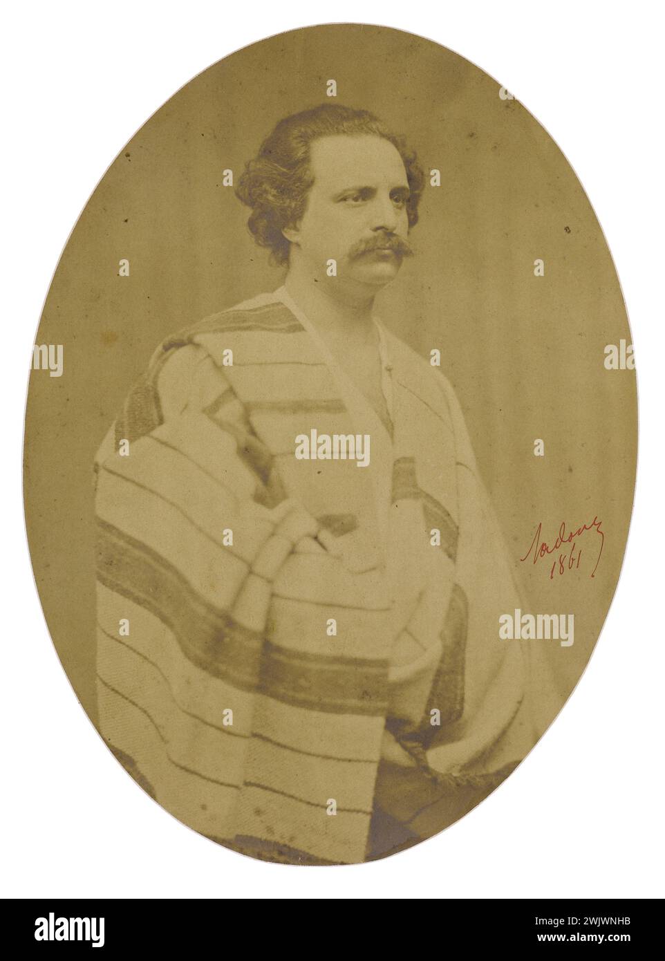 Charles Hugo (1826-1871). Photograph by Gilbert Louis Radoux, architect ...