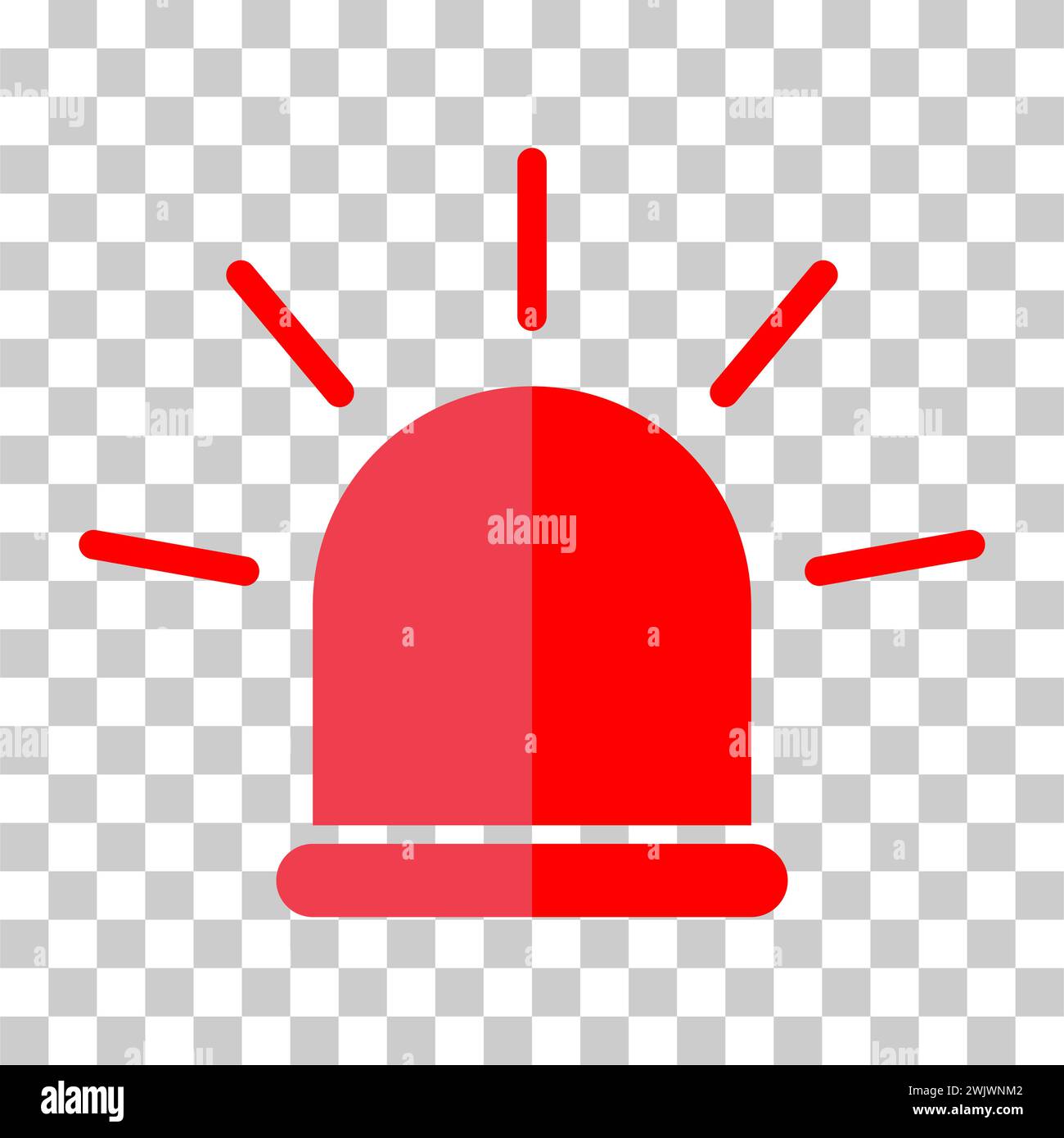 Siren fire alarm sign, signal danger light symbol, ambulance police ...