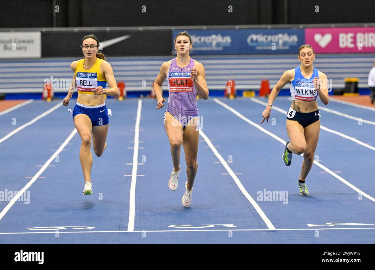 Birmingham, UK. 17th Feb, 2024. BELL Alyson, HUNT Amy, WILKINS Jasmine ...