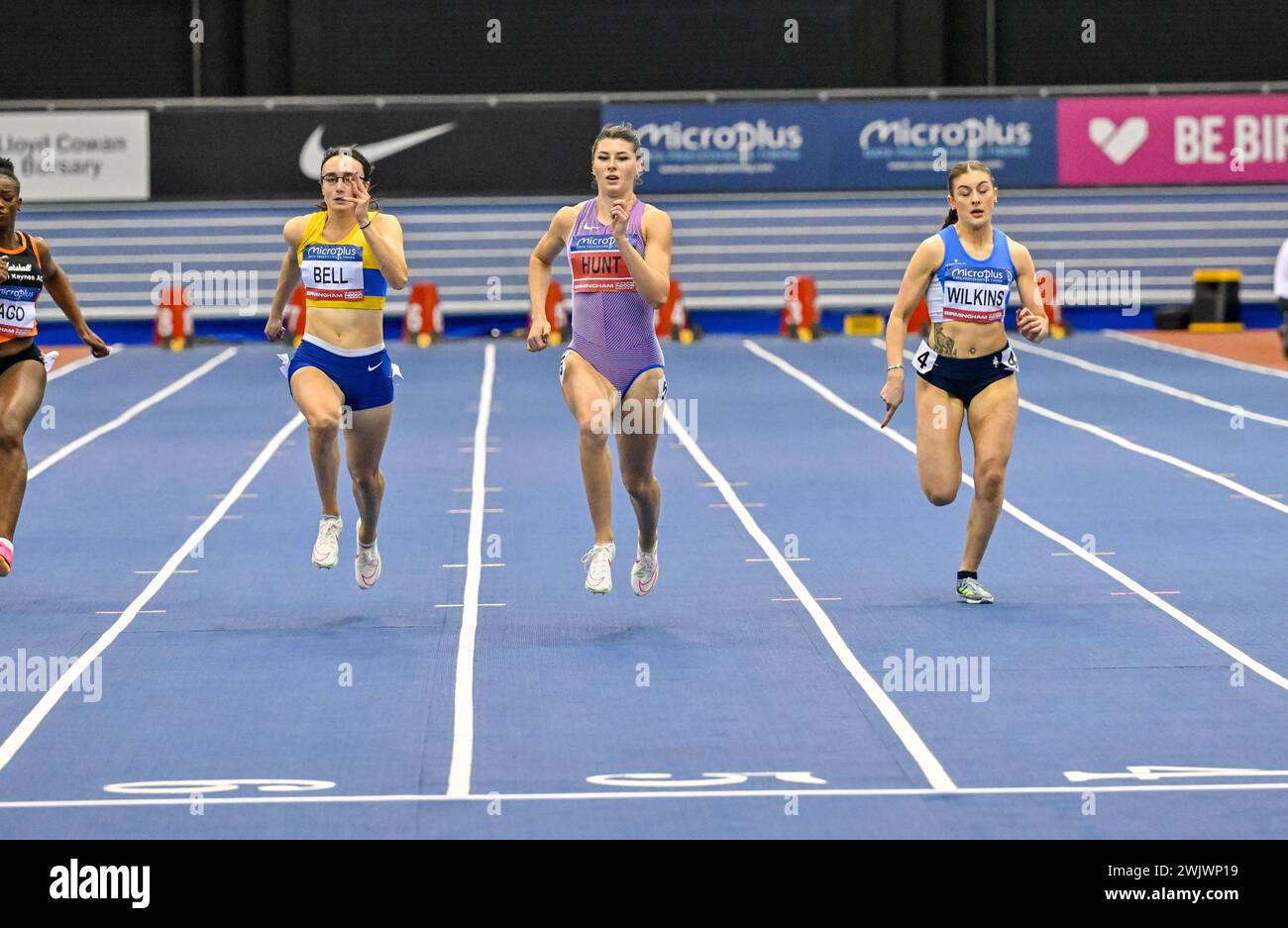 Birmingham, UK. 17th Feb, 2024. BELL Alyson, HUNT Amy, WILKINS Jasmine ...