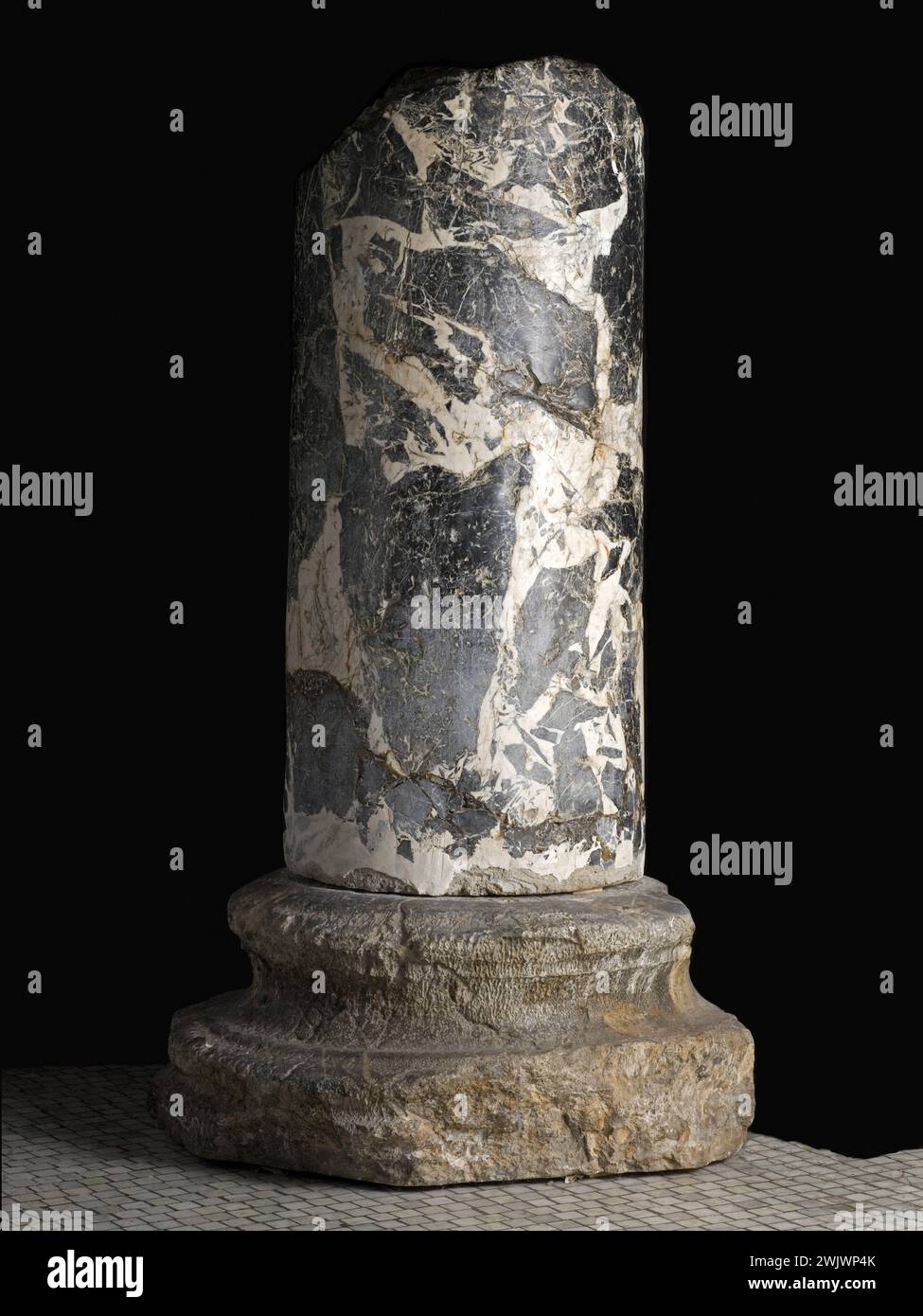 Anonymous. Column and base of the old Saint-Etienne cathedral in Paris ...