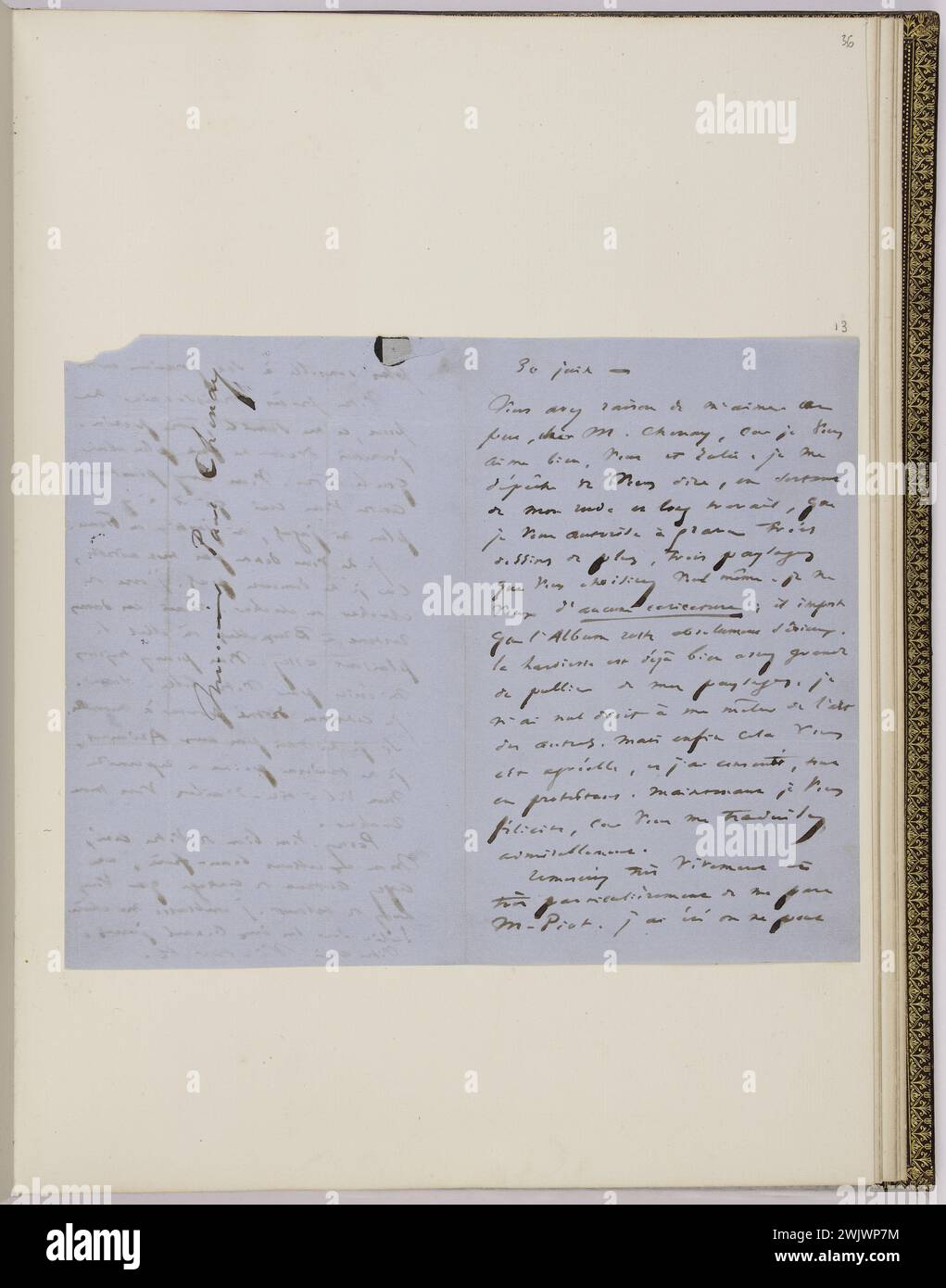 Autograph manuscript of Victor Hugo (1802-1885). Illustrated travel ...