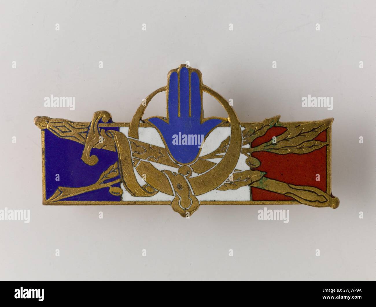 Insignia for maintaining order in French North Africa (AFN). Enamelled ...