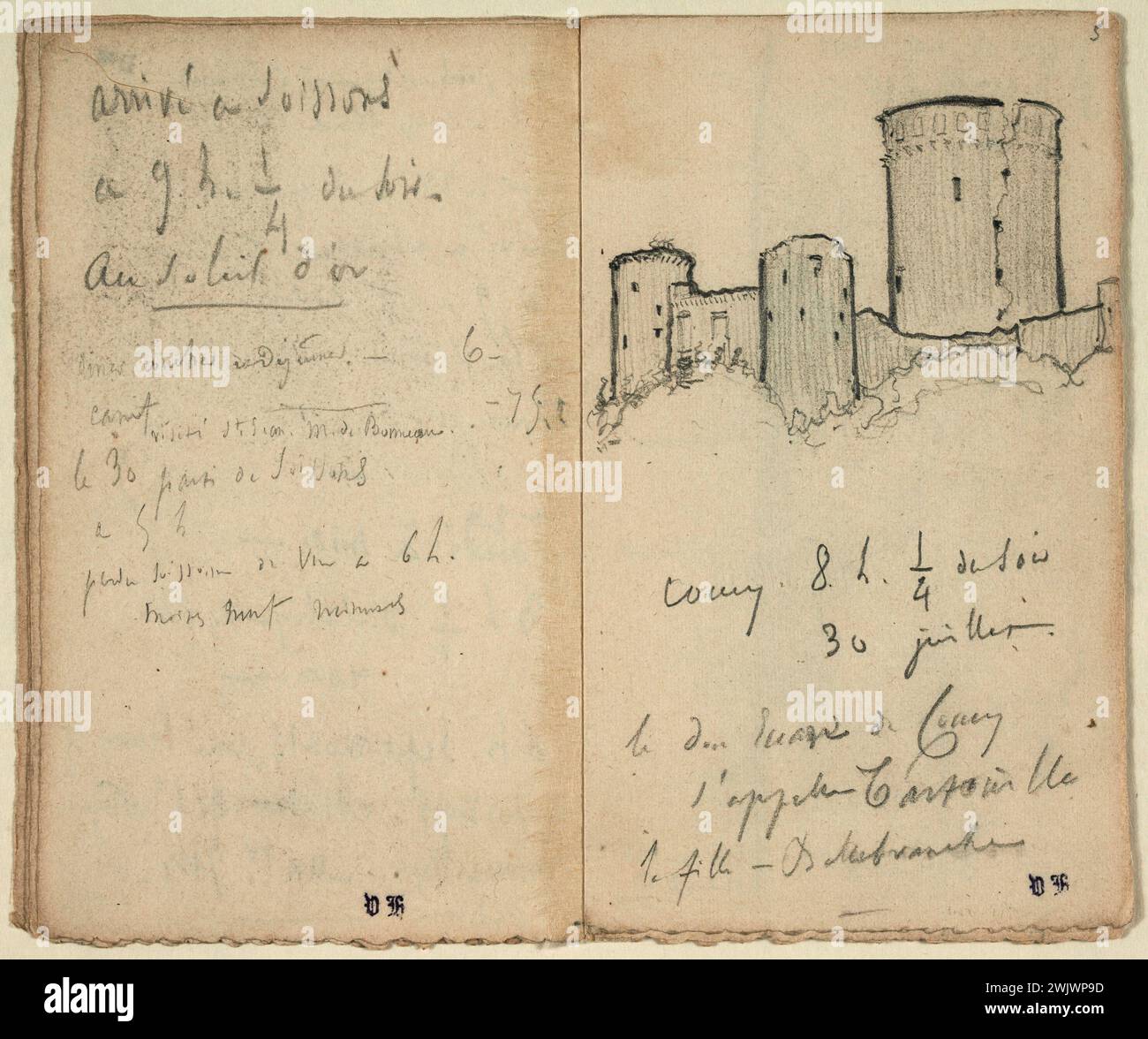 Hugo, Victor (n.1802-02-26-D.1885-05-22), arrived in Soissons at 9:1/4 ...