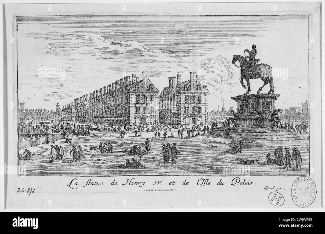 Israel Silvestre and Israel Henriet. "The statue of Henri IV and the ...