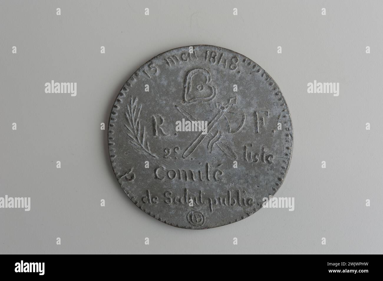 Carnavalet museum, medal collection Right meled at the inscription in ...