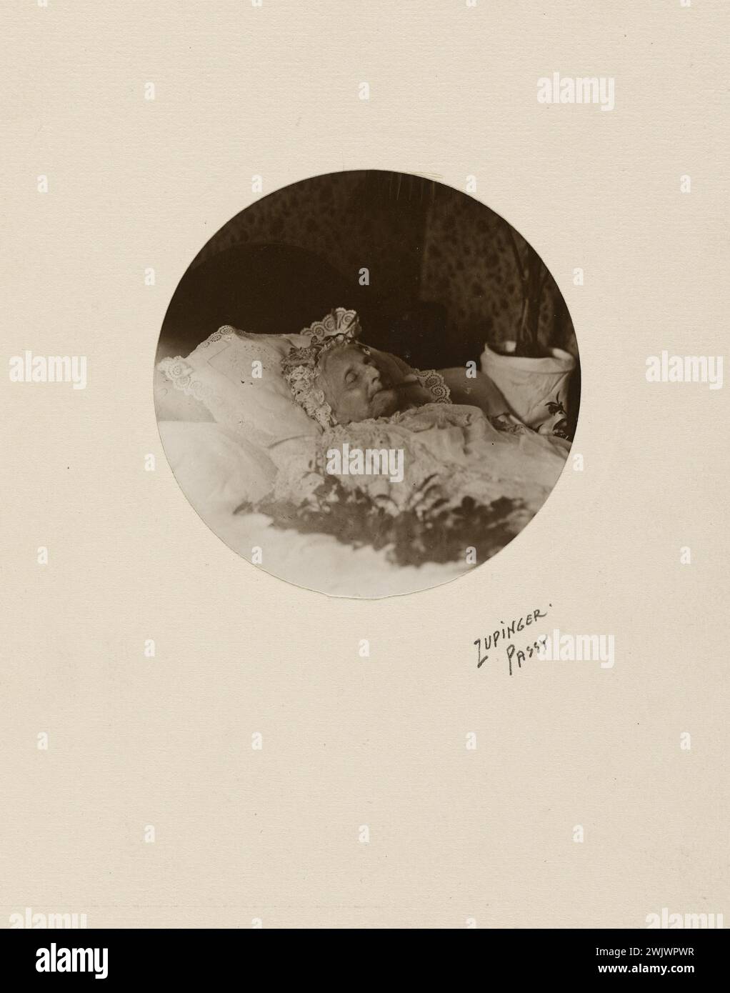 Adèle Hugo Girl on her deathbed, April 21, 1915. Photograph by Zupinger ...