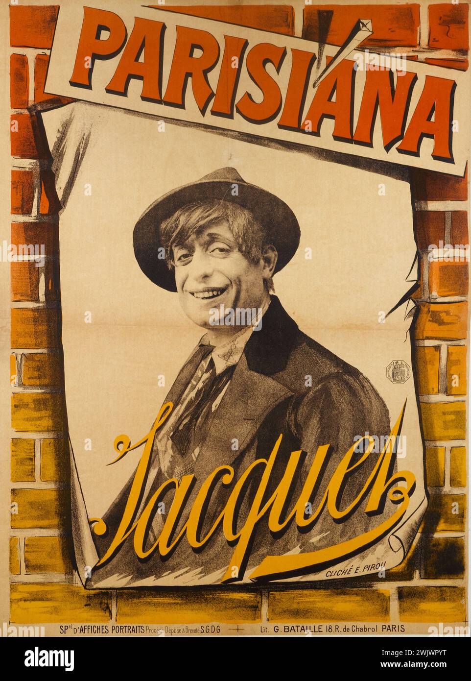 Eugène Pirou (1841-1909). Imprimerie G. Bataille. Parisiana, Jacquet ...