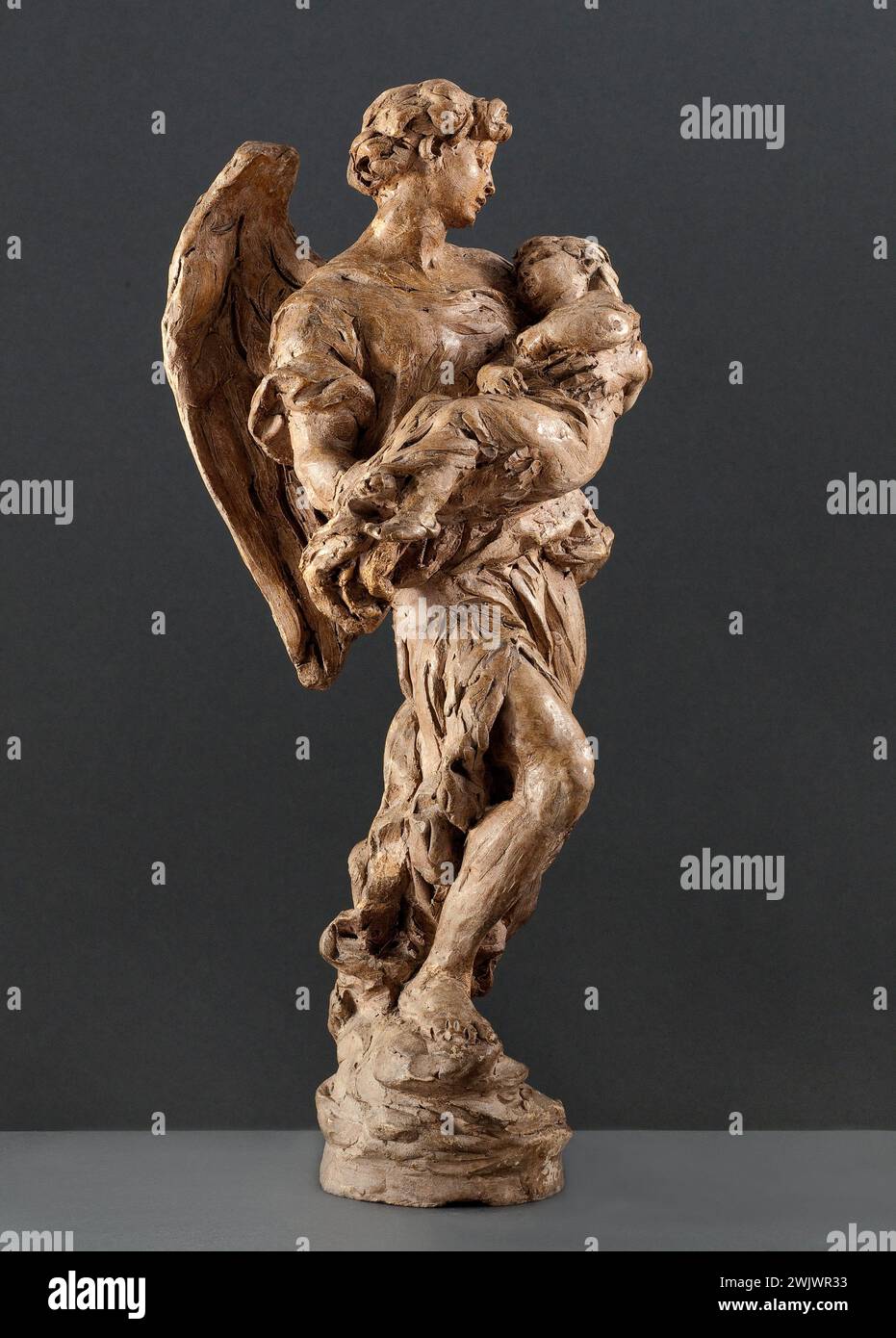 Aimé-Jules Dalou (1838-1902). "Angel to the child". Terracotta, between ...