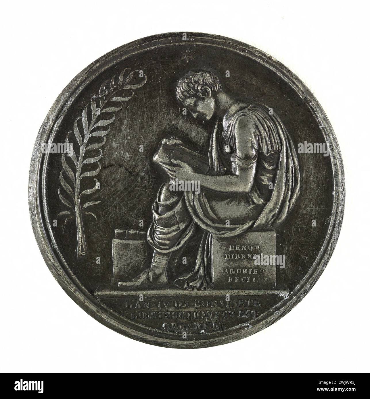 Jean-Bertrand Andrieu (1763-1822). Medal reverse. Organization of ...