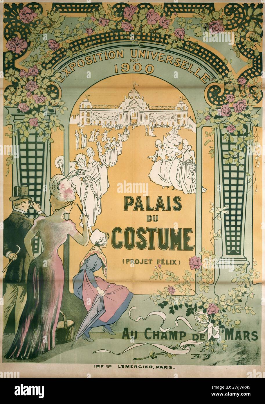 Universal exhibition of 1900, Palais du Costume au Champ-de-Mars ...