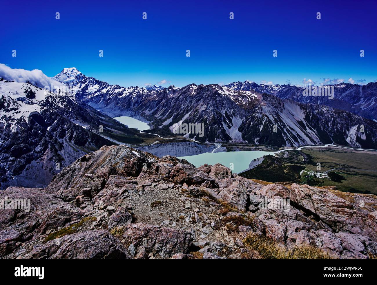 Landscape of Aoraki / Mount Cook, the highest mountain in New Zealand Stock Photo - Alamy