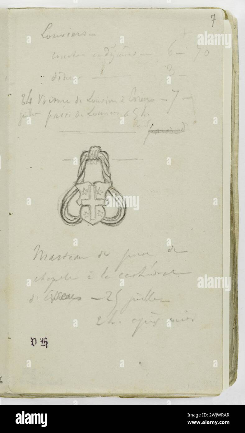 Victor Hugo (1802-1885). "Porte de Chapelle in the cathedral of Evreux ...