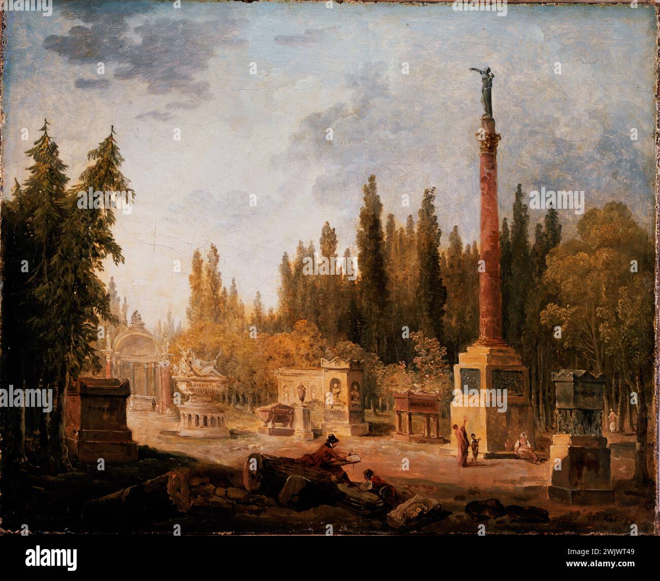 Hubert Robert (1733-1808). "The garden of the museum of French ...