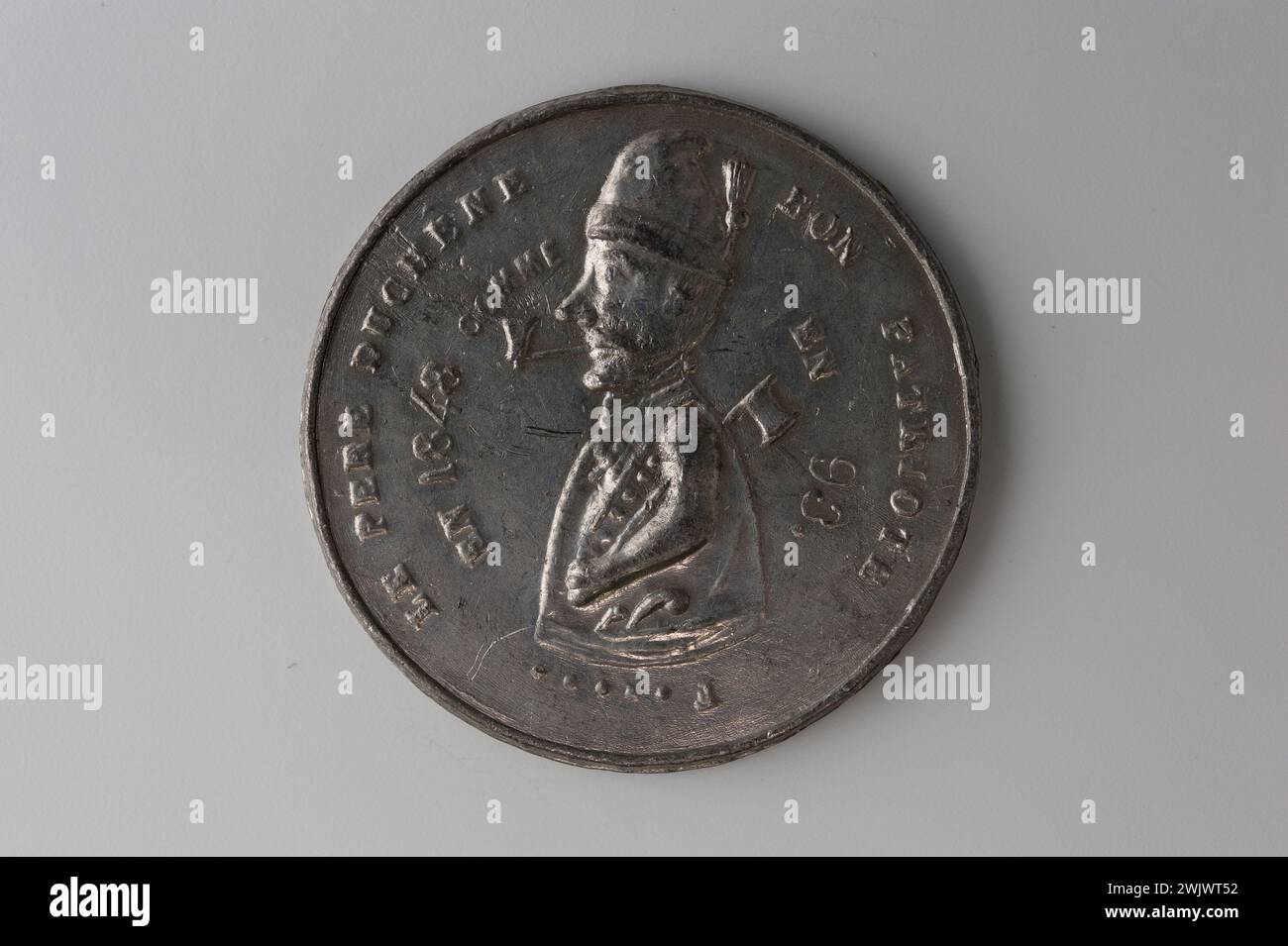 Carnavalet museum, medal collection Right male bust cut to the waist on ...