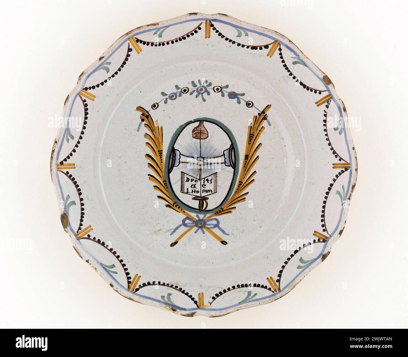 Anonymous. "Human Rights" plate. Earthenware. Paris, Carnavalet museum ...