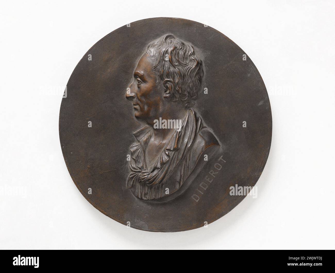 Portrait of Denis Diderot (1713-1784). Bronze. 18th century. Paris ...