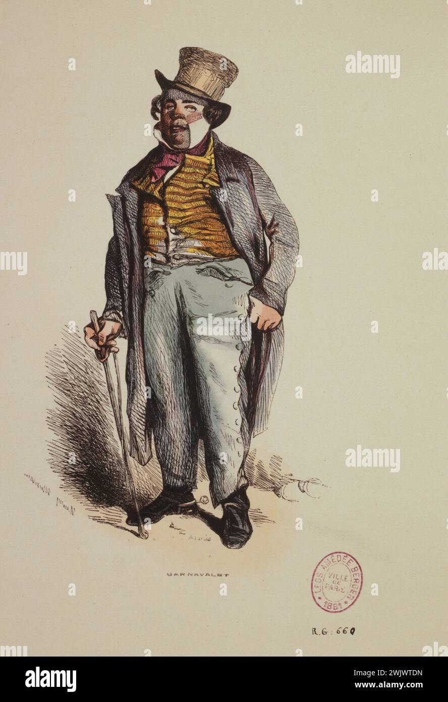 Henry Monnier (1805-1877) "Le Macignon". Engraving. Paris, Carnavalet ...