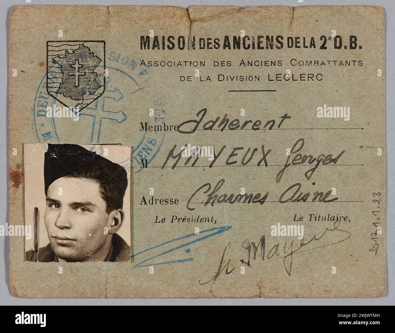 Map of the House of the Ancients of the 2nd DB n ° 7127 - Insigne ...