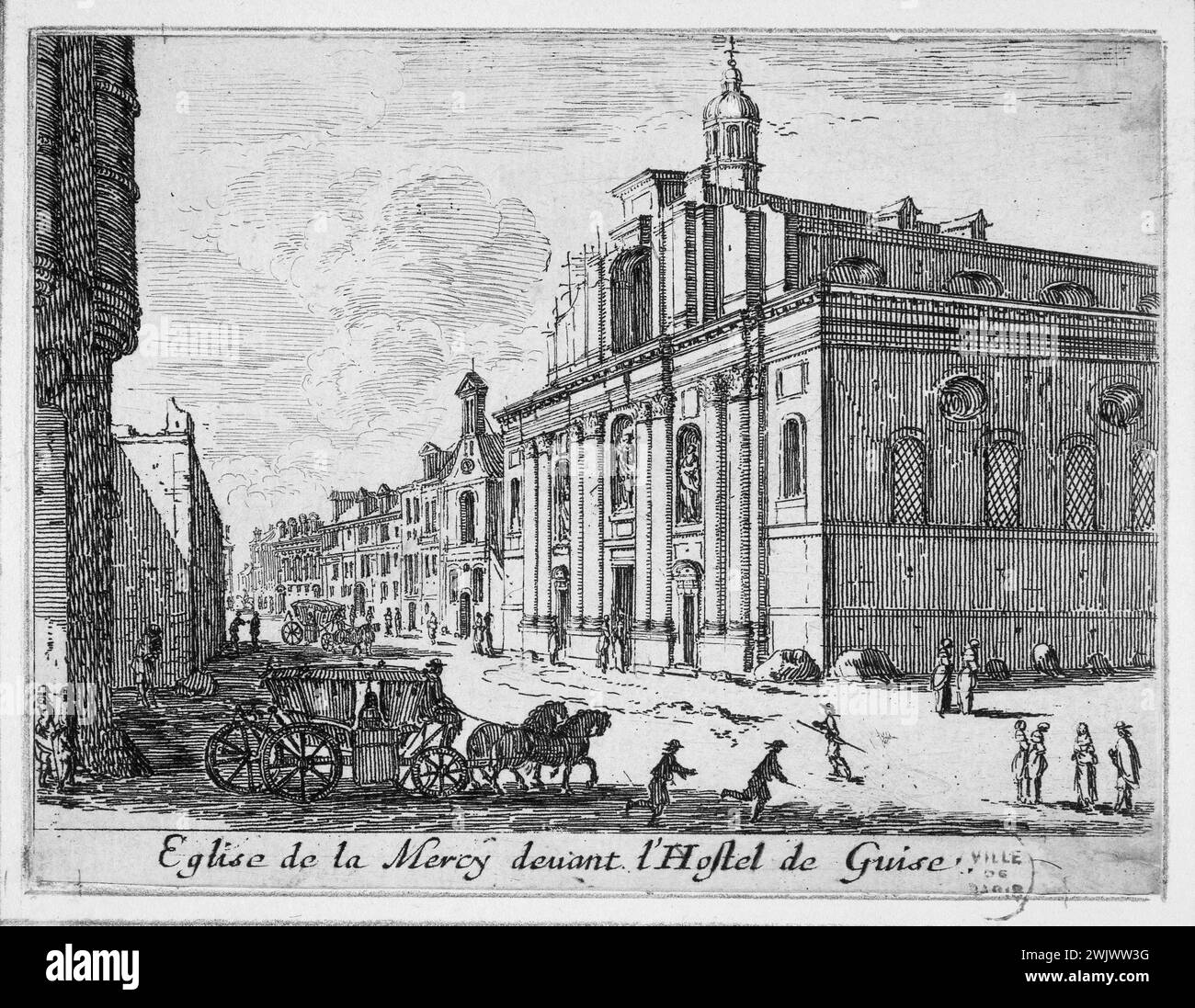 Israel Silvestre (1621-1691), Israel Henriet (1590-1661). "Mercy Church ...