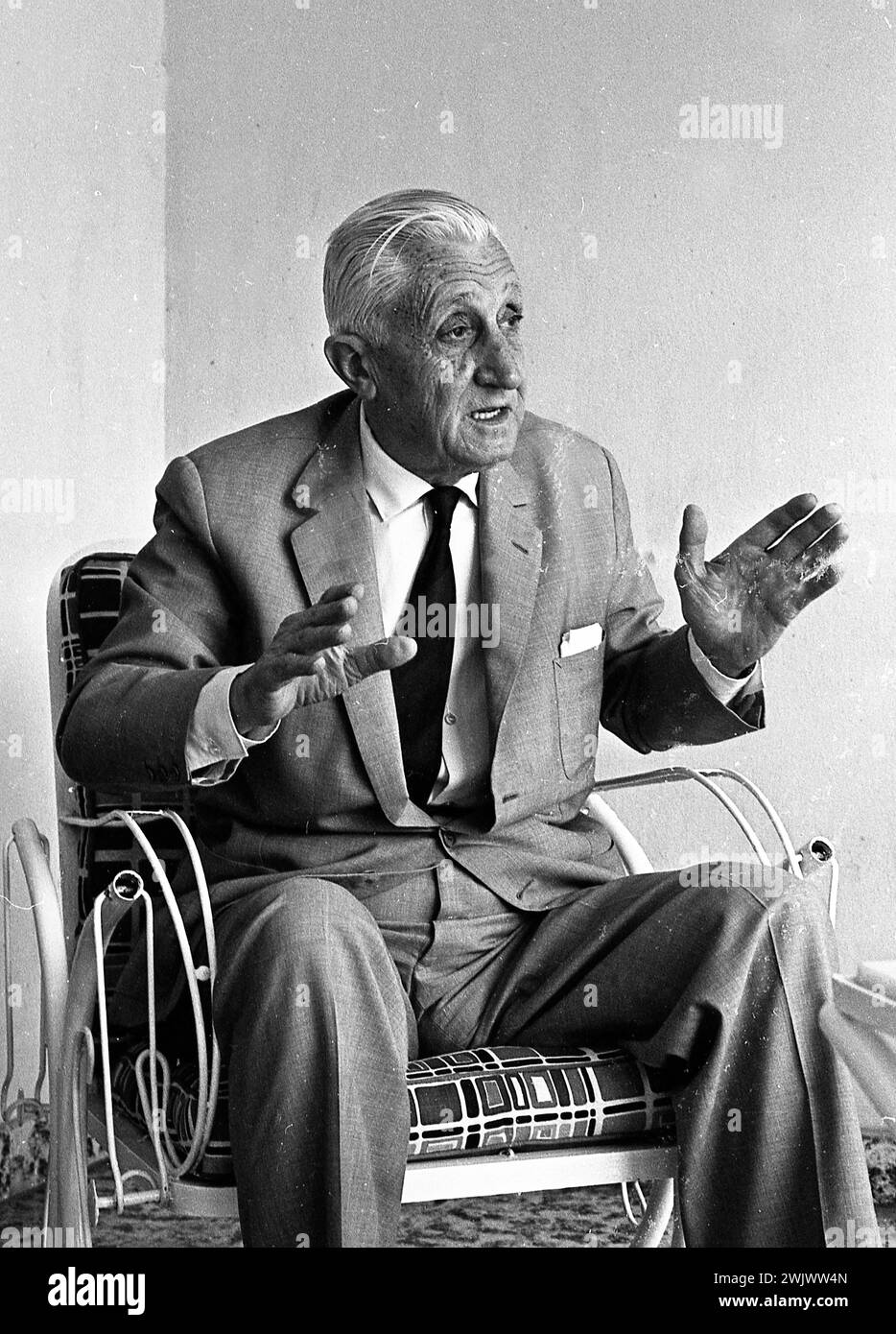 Arturo Umberto Illia, Argentine politician and former president, at his ...
