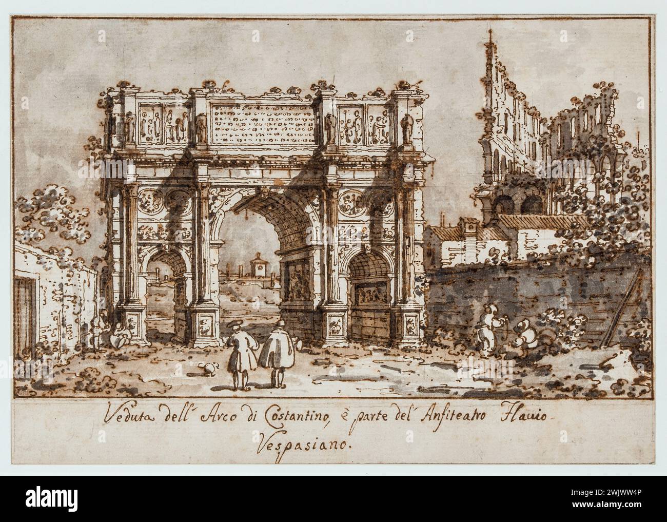 Canaletto (Giovanni Antonio Canal, 1697-1768). "The Arc of Constantine ...