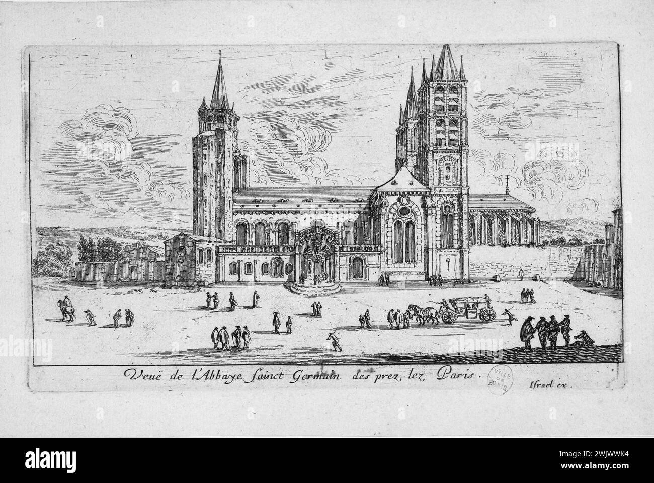 Israel Silvestre and Israel Henriet. "View of the Saint-Germain-des ...