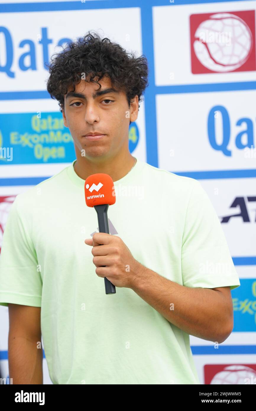 Jordan’s Abdullah Shelbayh during the draw ceremony of the Qatar ...
